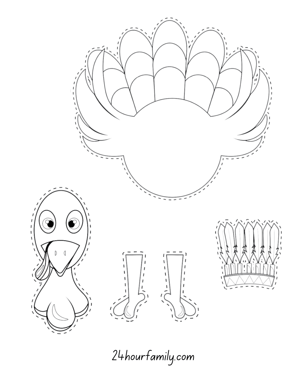 5 Build a Turkey Printable Templates (Free Printables)