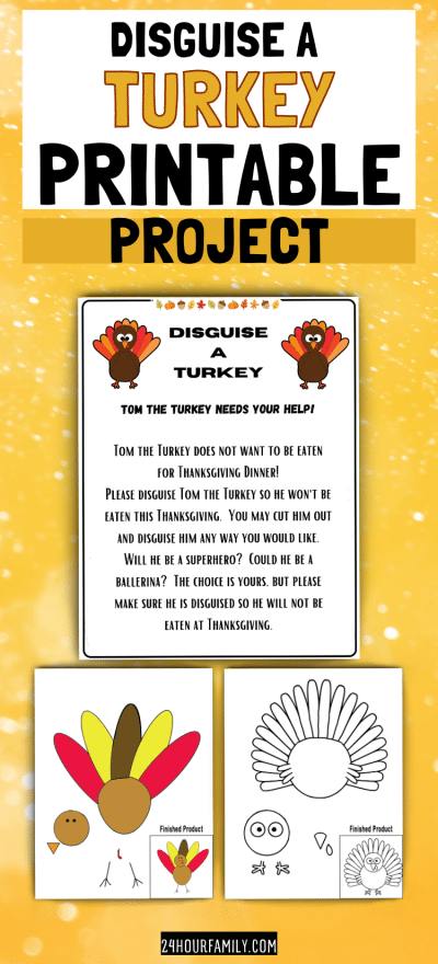 Disguise A Turkey Printable (Free Template)