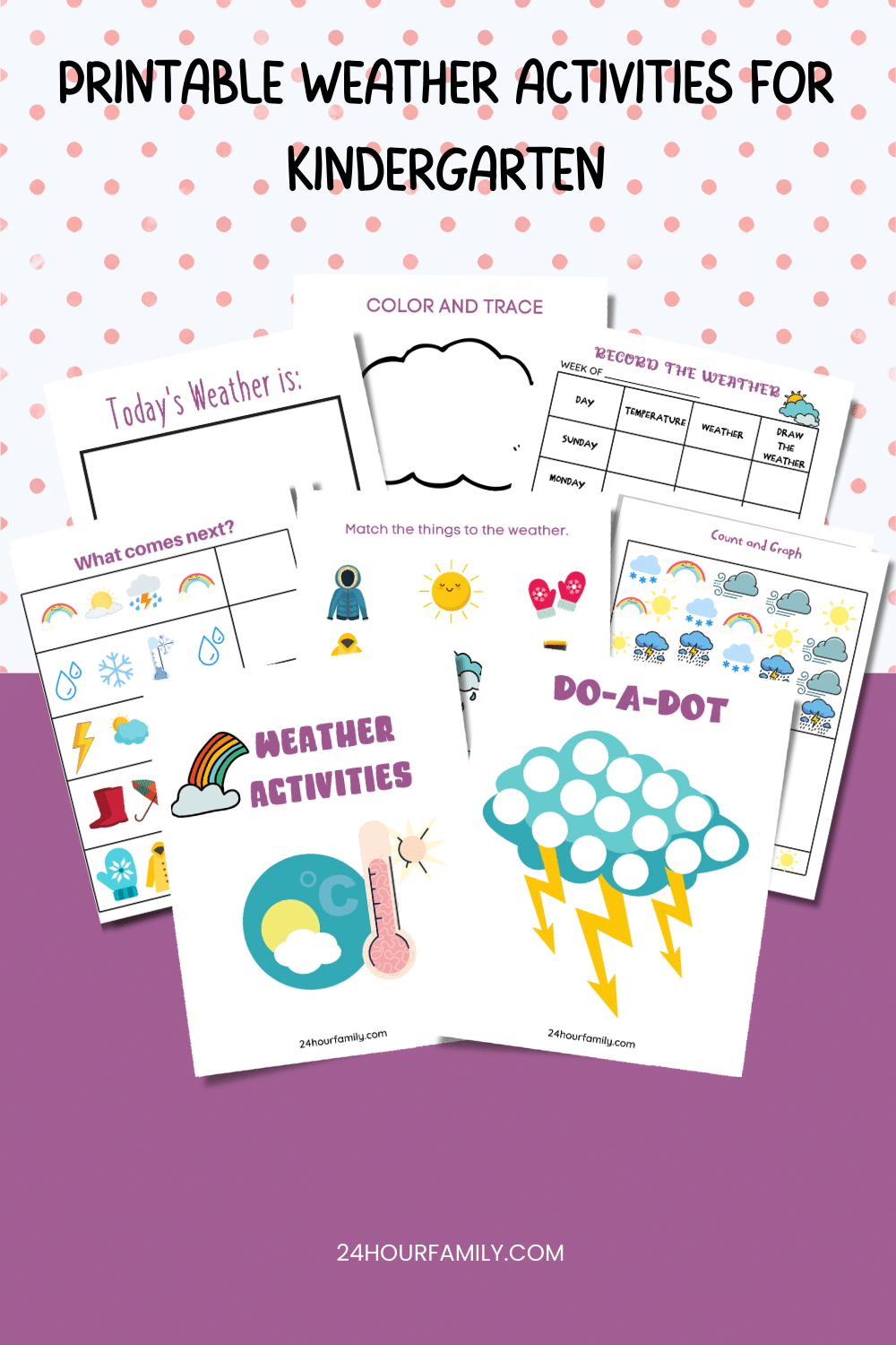 Printable Weather Worksheets for Kindergarten