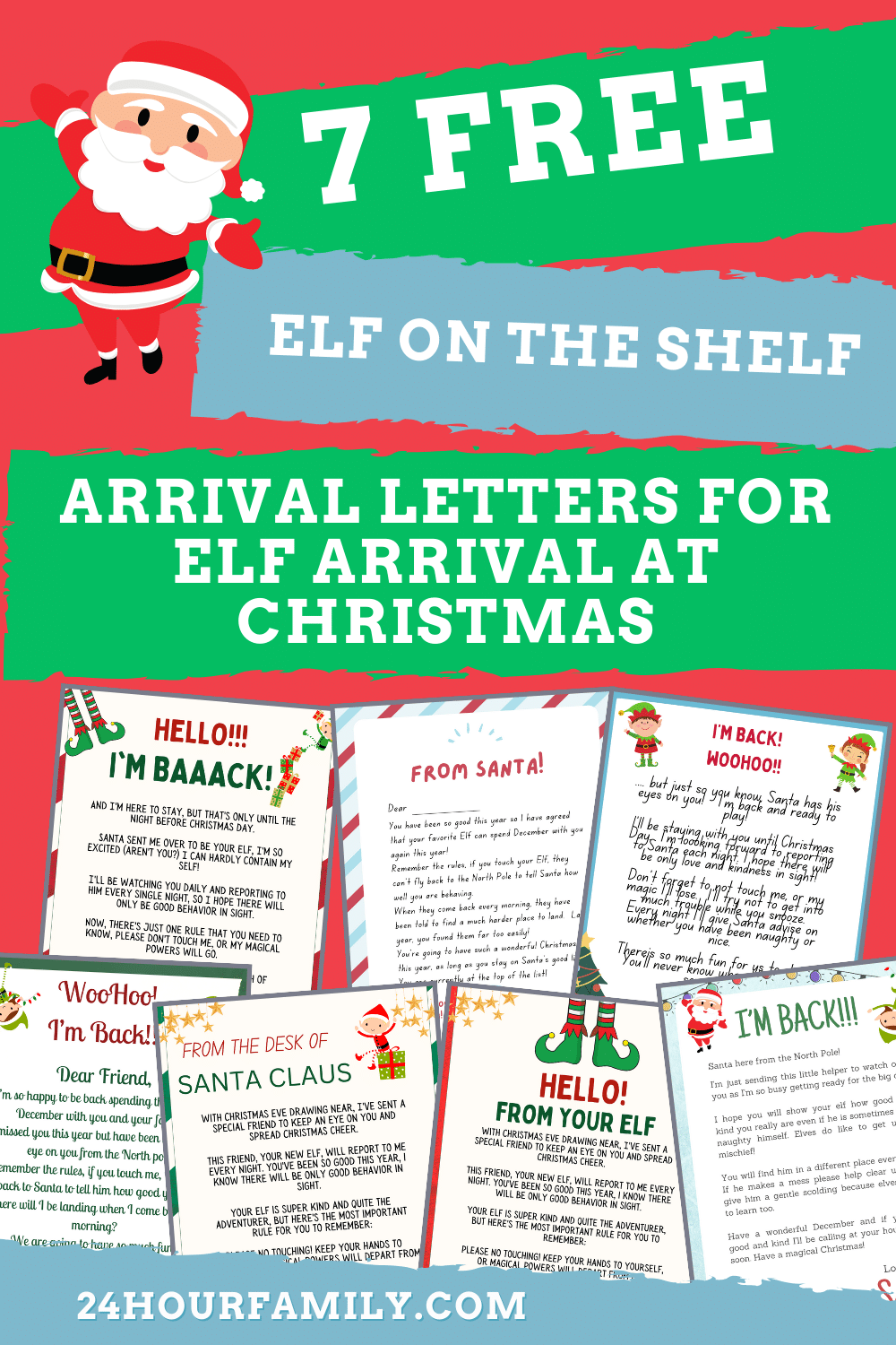 7 Free Printable Elf on the Shelf Arrival Letters