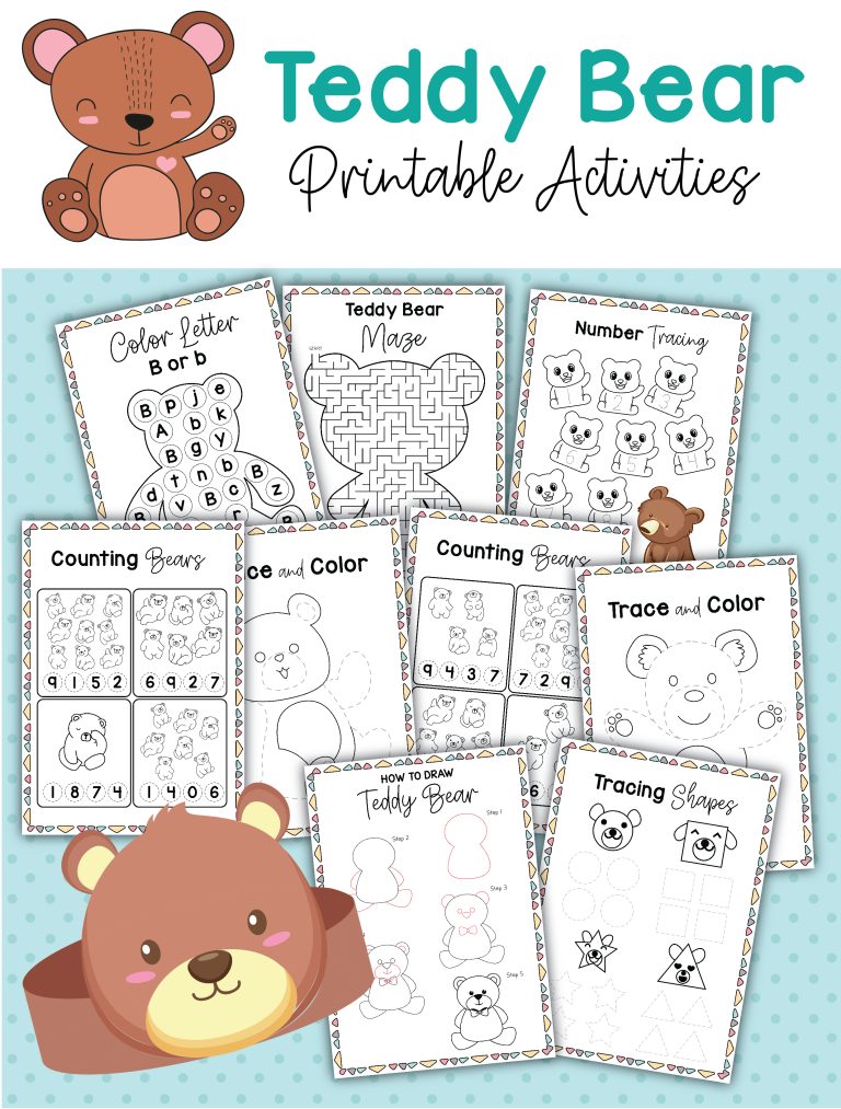 Free Teddy Bear Worksheets That Are Perfect For Preschoolers