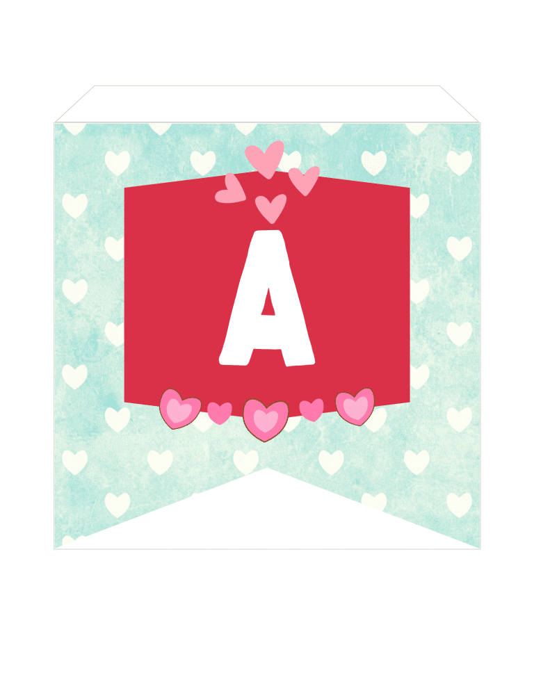 Free Printable Happy Valentine's Day Banner - 24hourfamily.com