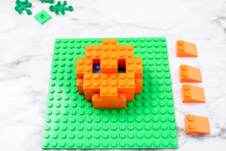 How to Build a Simple Lego Pumpkin For Fall