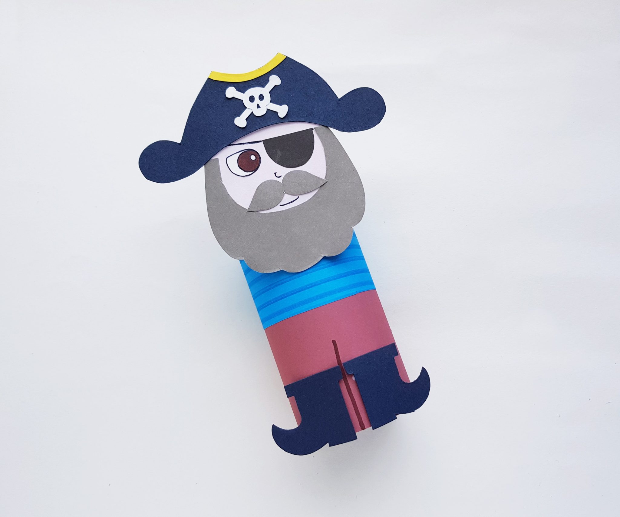Toilet Paper Roll Pirate Craft (Free Pirate Template)