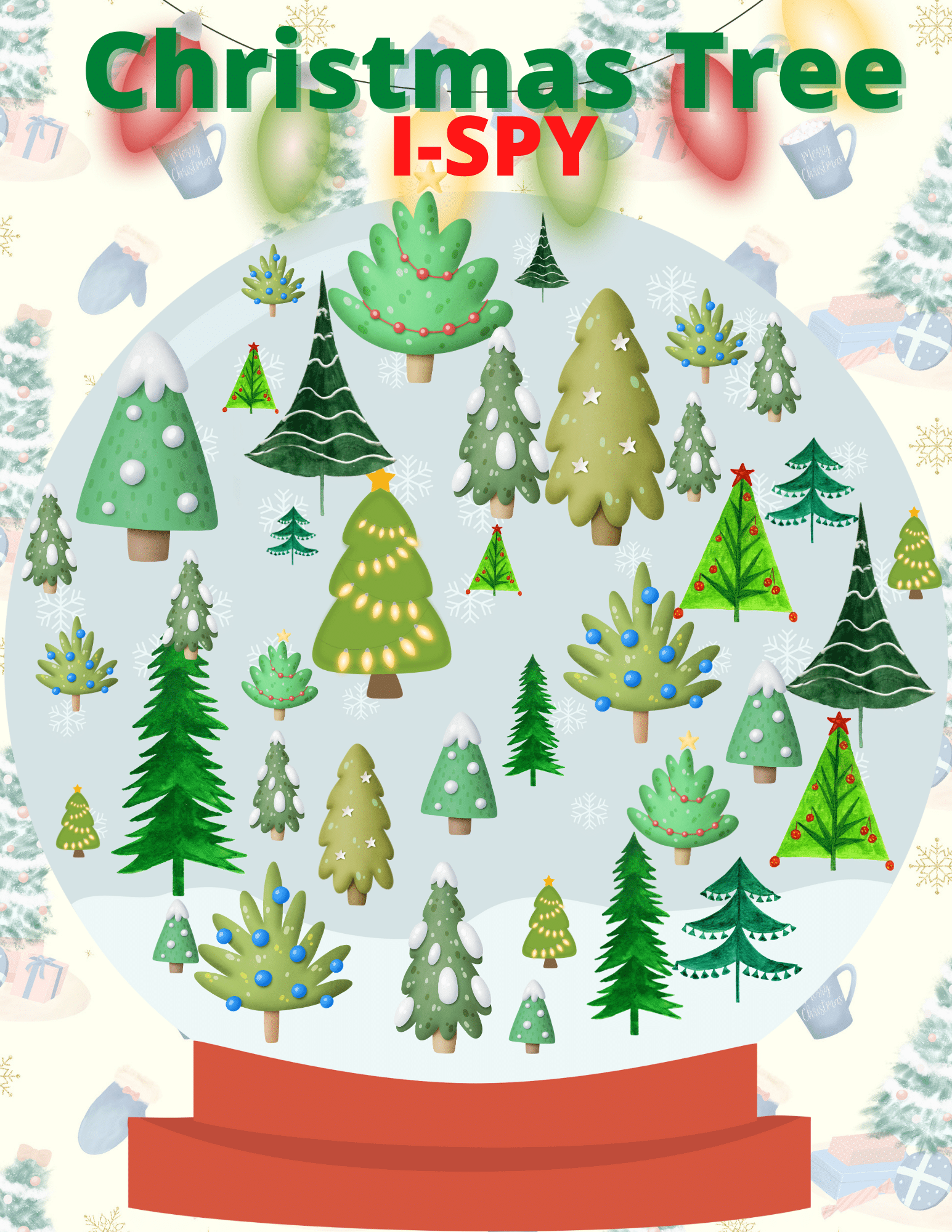 4 Christmas I-Spy Worksheets (Free Printables)