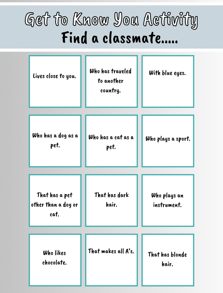 Get to Know Me Worksheet (Free Printables)