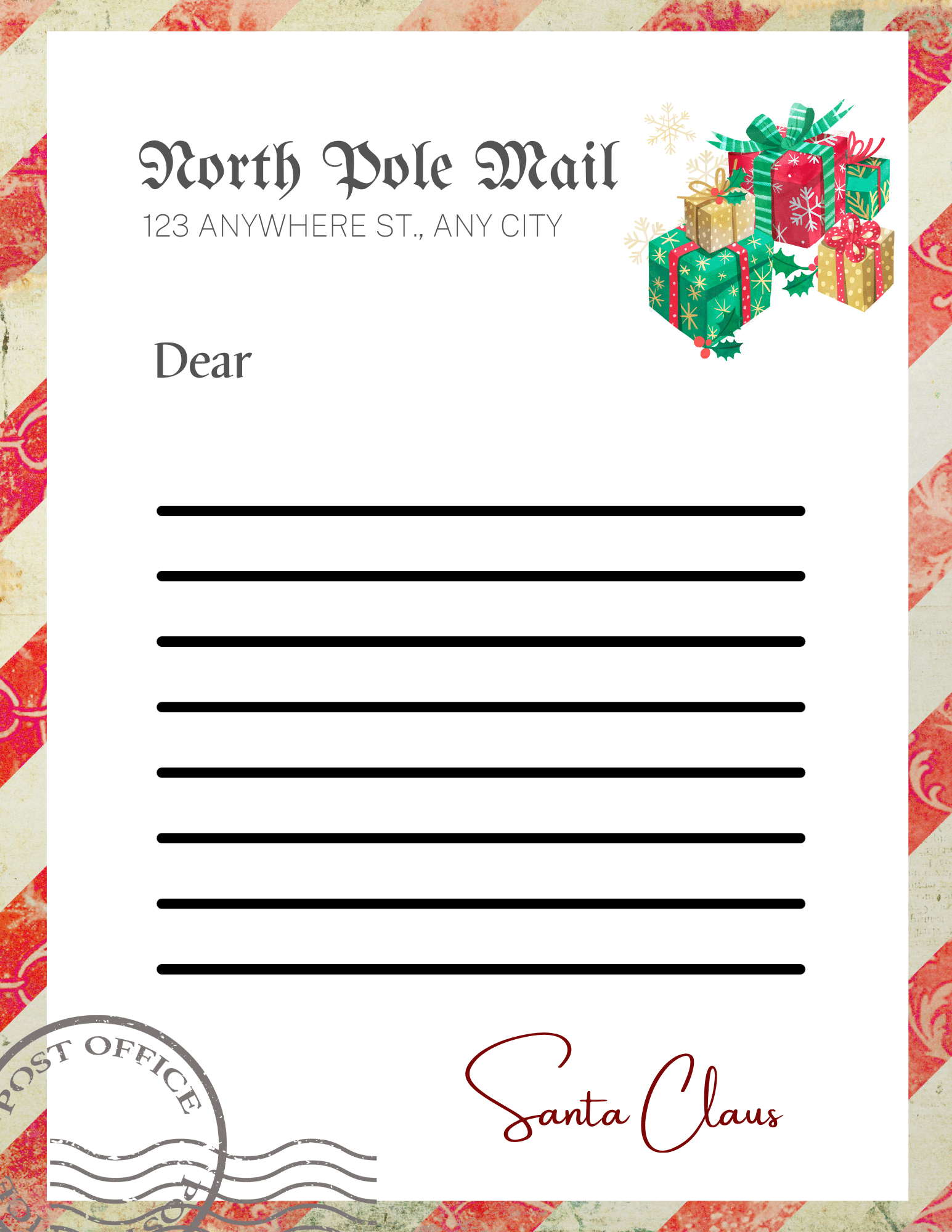 Free Letter From Santa Templates for Boys and Girls