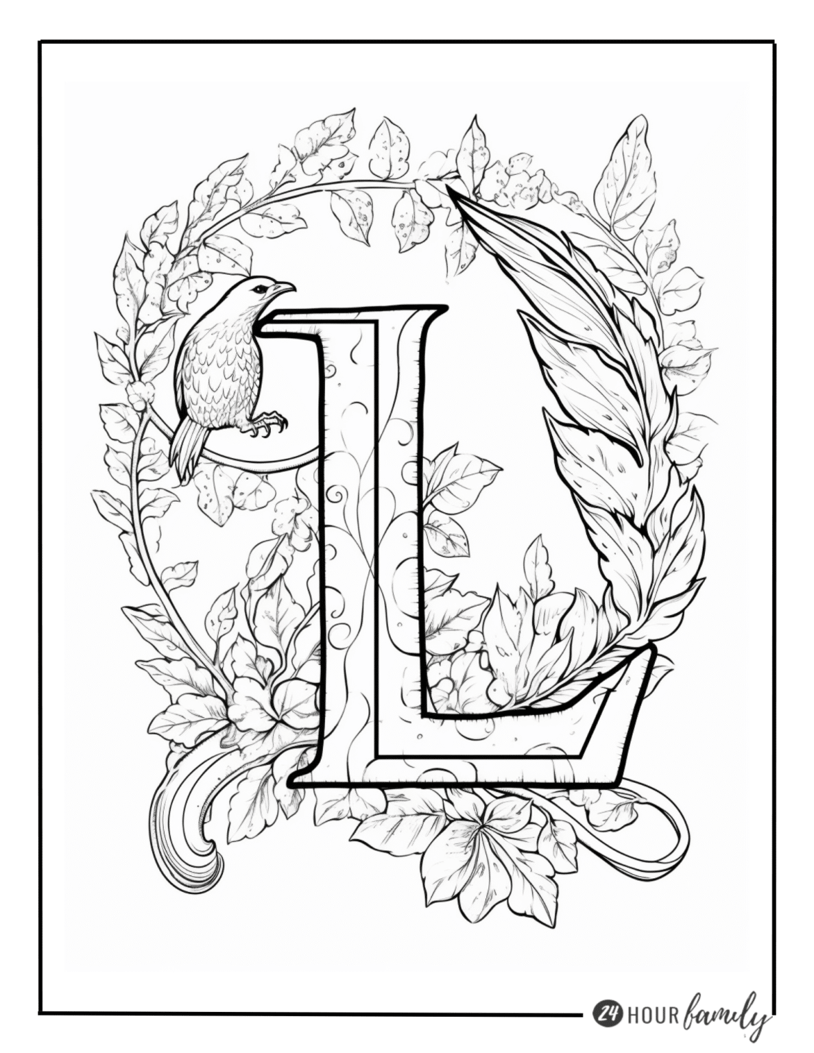 Adult Coloring Pages of the Alphabet