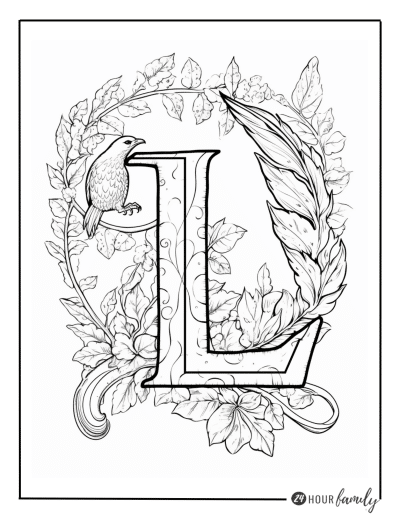 Adult Coloring Pages of the Alphabet