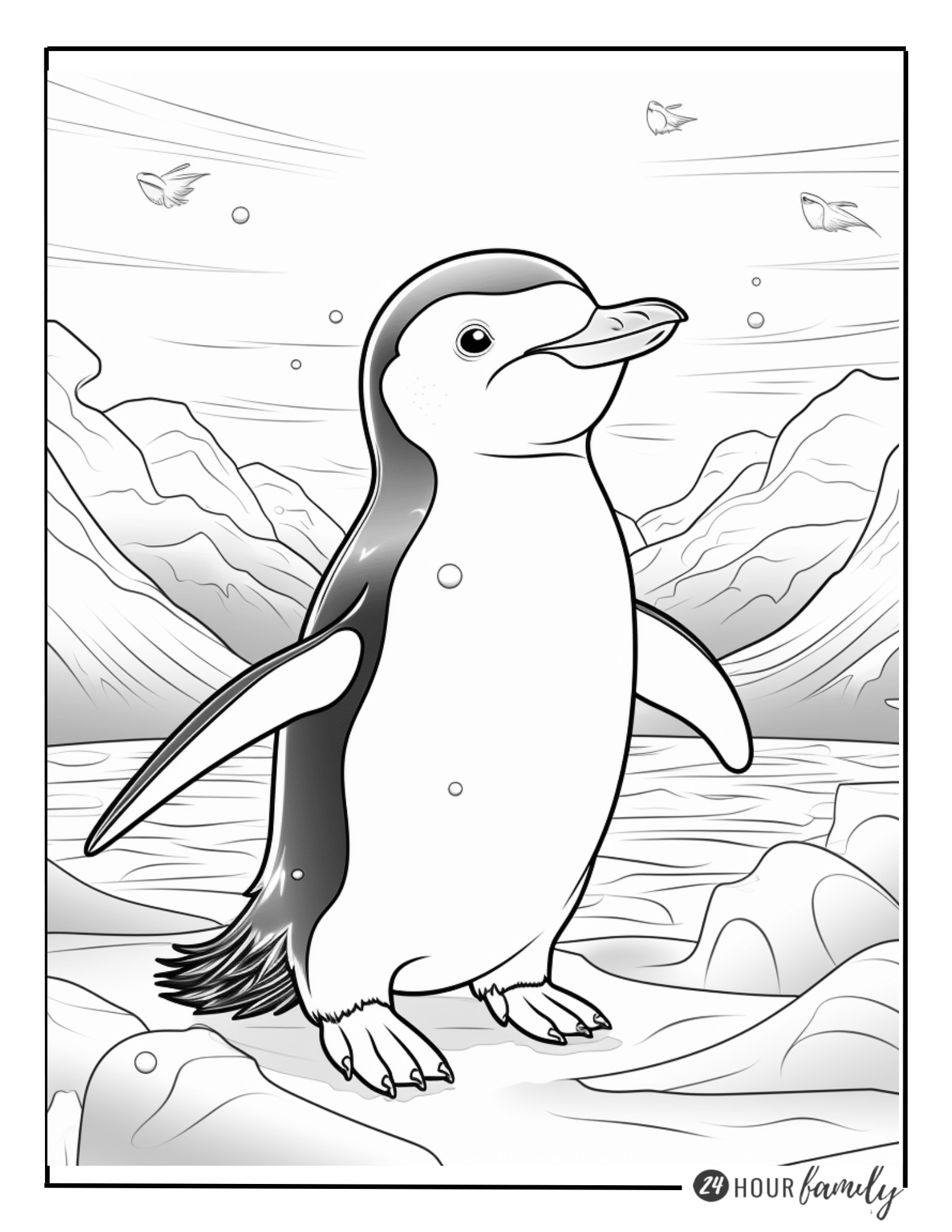 31 Cute Penguin Coloring Pages