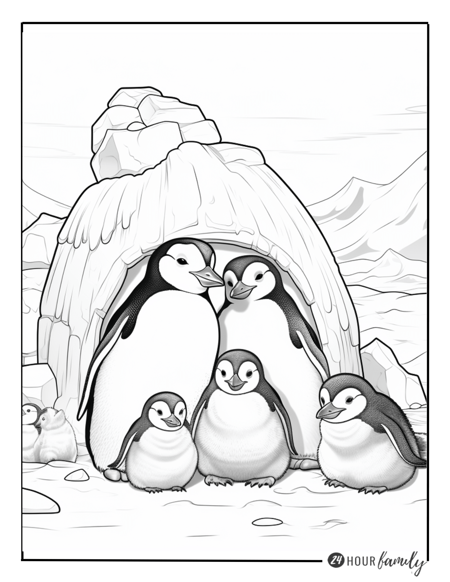 31 Cute Penguin Coloring Pages