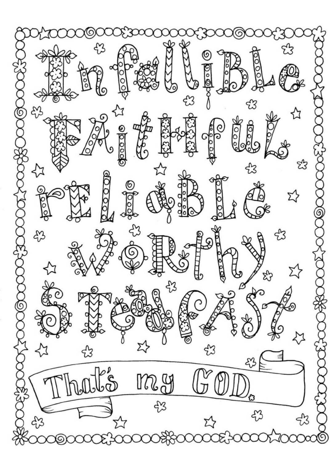 40 Free Adult Coloring Pages about Faith