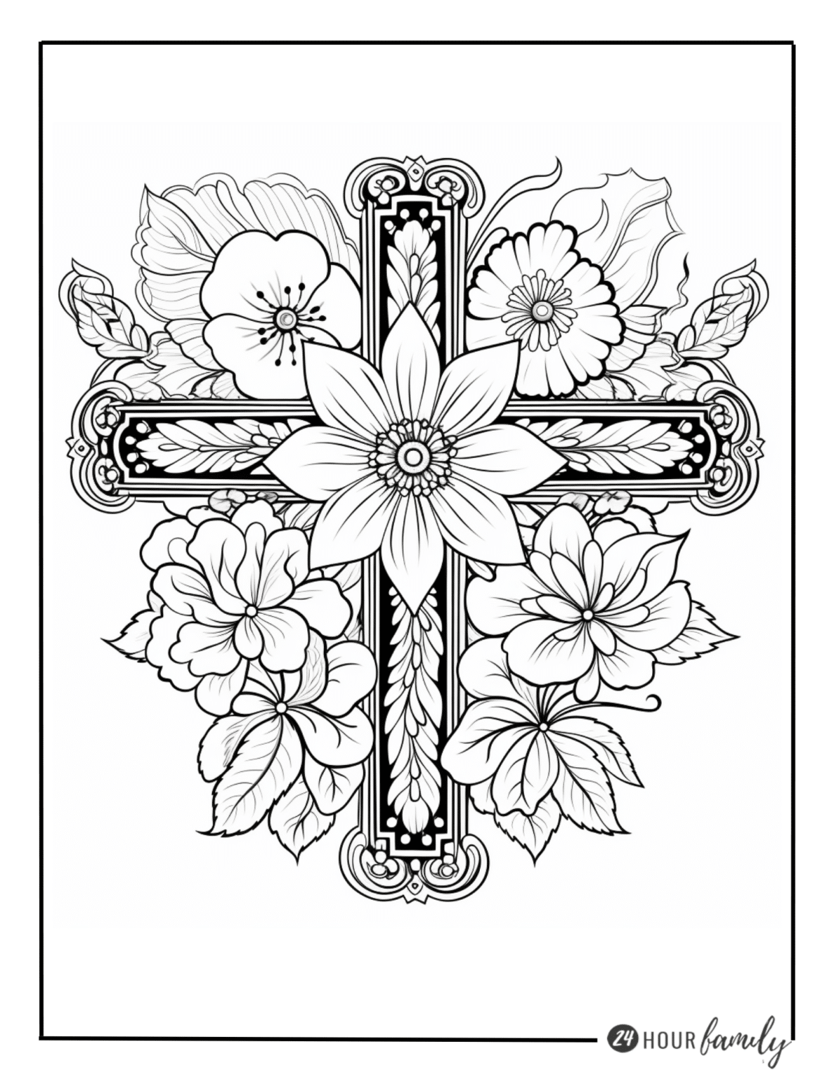 25 Free Cross Coloring Pages for Adults and Kids