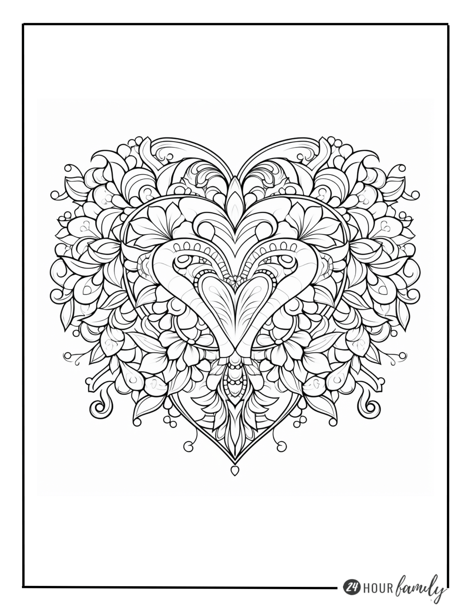 51 Free Heart Coloring Pages - 24hourfamily.com