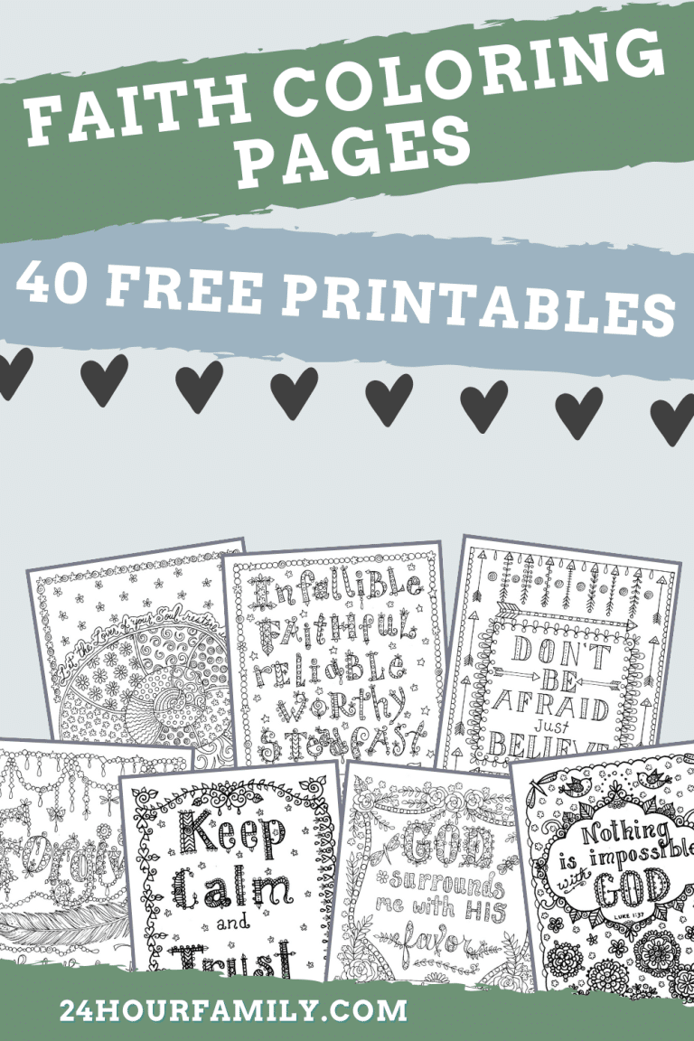 40 Free Adult Coloring Pages about Faith