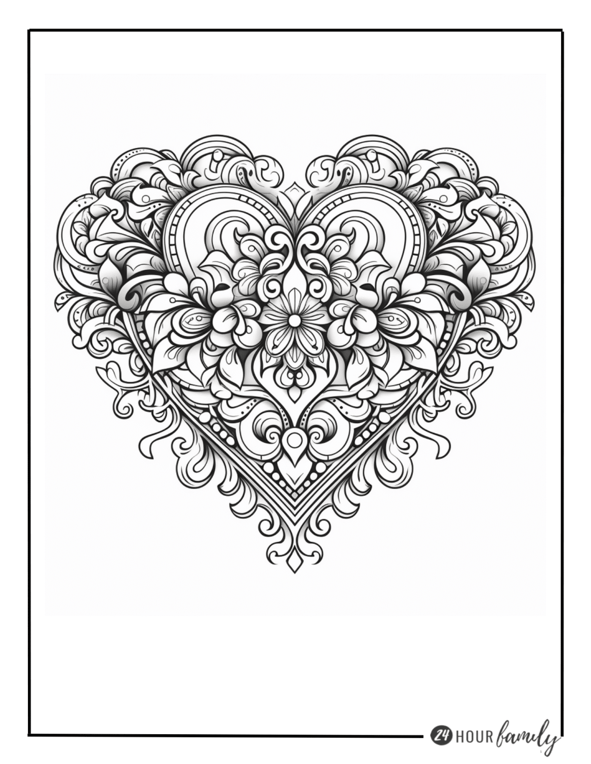 51 Free Heart Coloring Pages - 24hourfamily.com