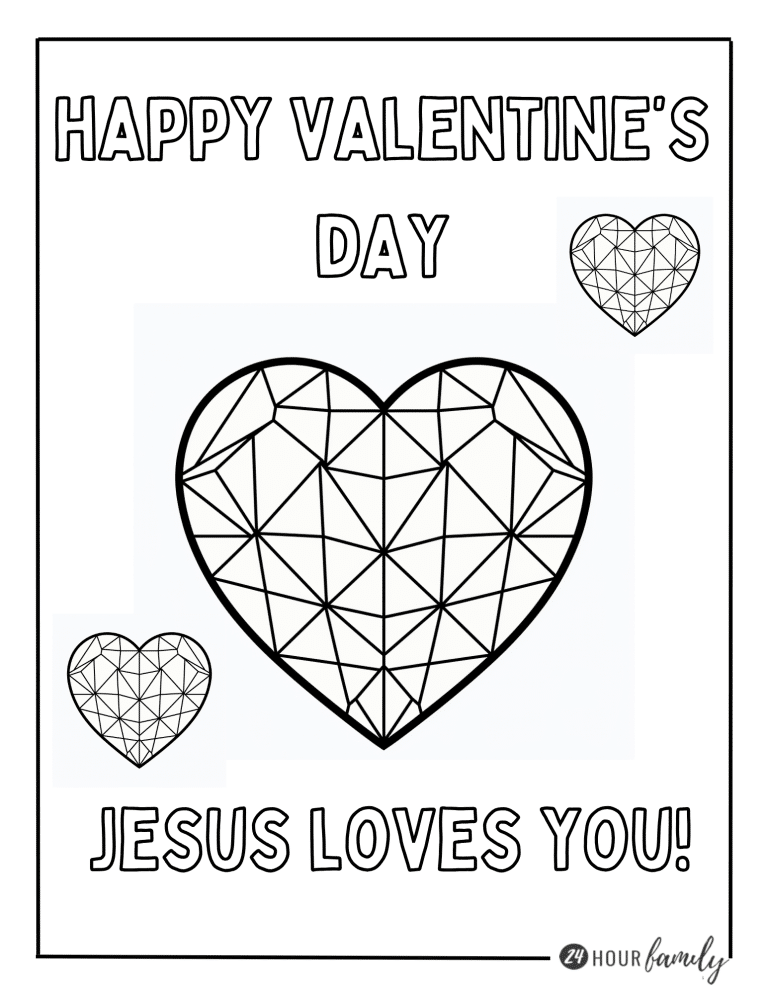 20 Free Christian Valentine's Coloring Pages