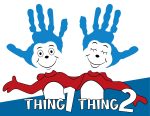 Thing 1 and Thing 2 Handprint Art (Free Printable Template)