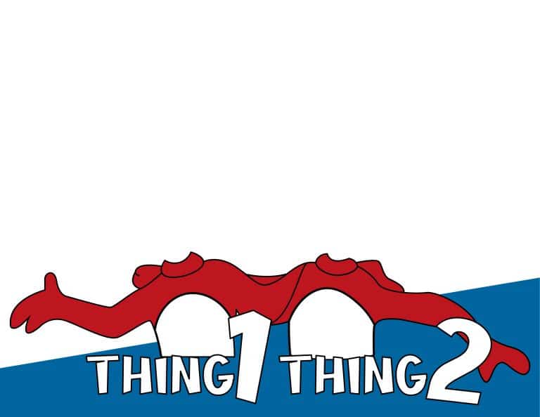 Thing 1 and Thing 2 Handprint Art (Free Printable Template)