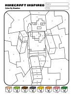 Minecraft Alex Color by Number (Free Printable)