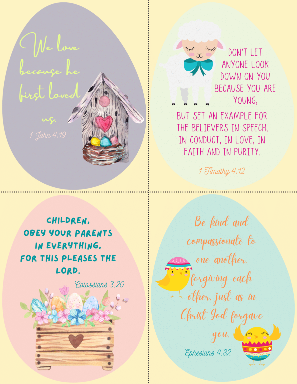 Easter Bible Verses Cards (Free Printable Cards)