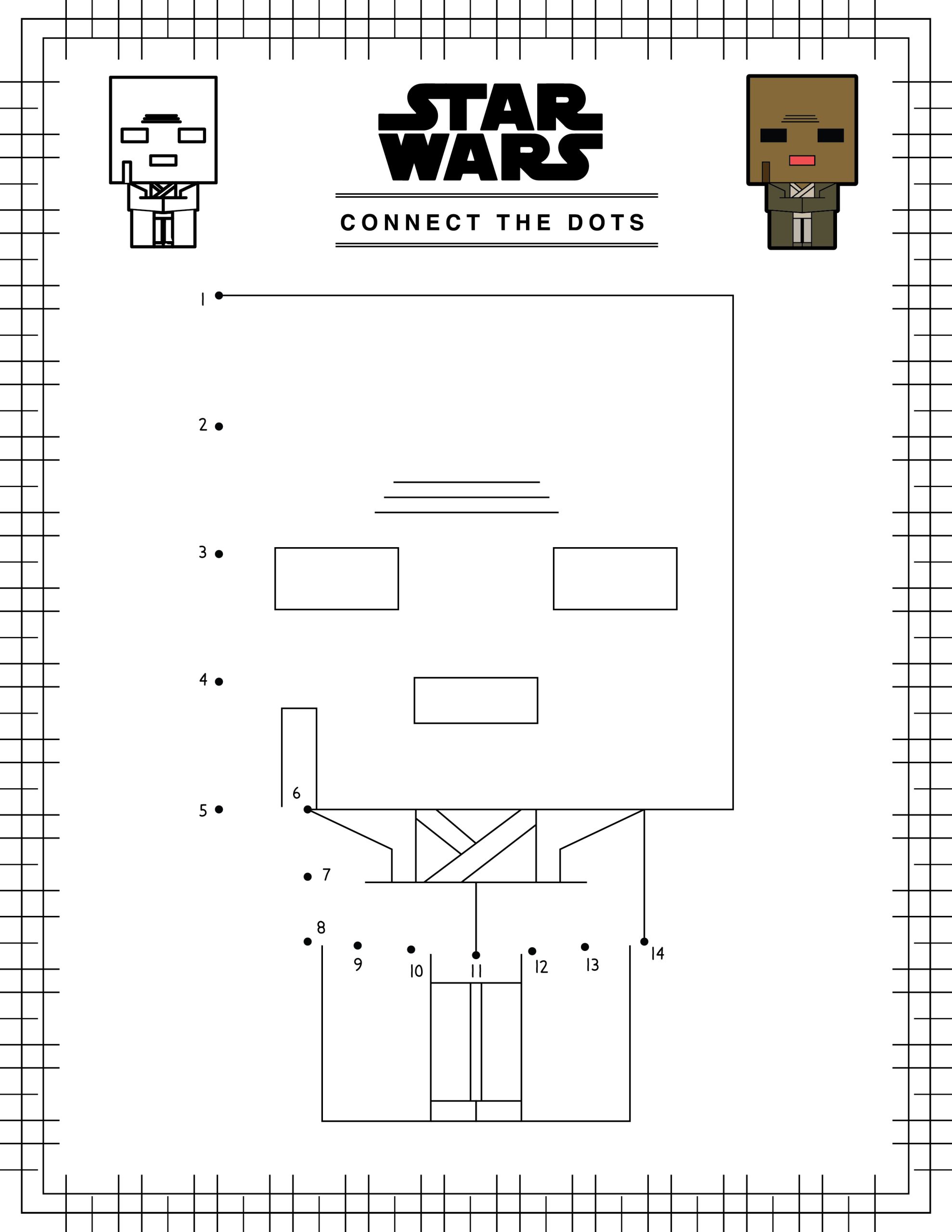 Star Wars Connect The Dots (8 Free Printable Pages)