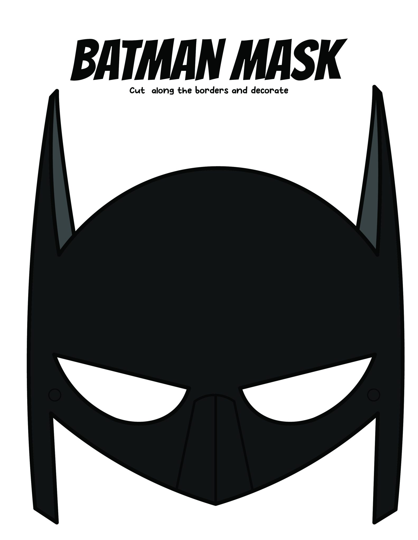 Printable Batman Mask (Free Template)