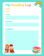 Reading Log with Summary for Kids (Free PDF Printables) » 24hourfamily.com