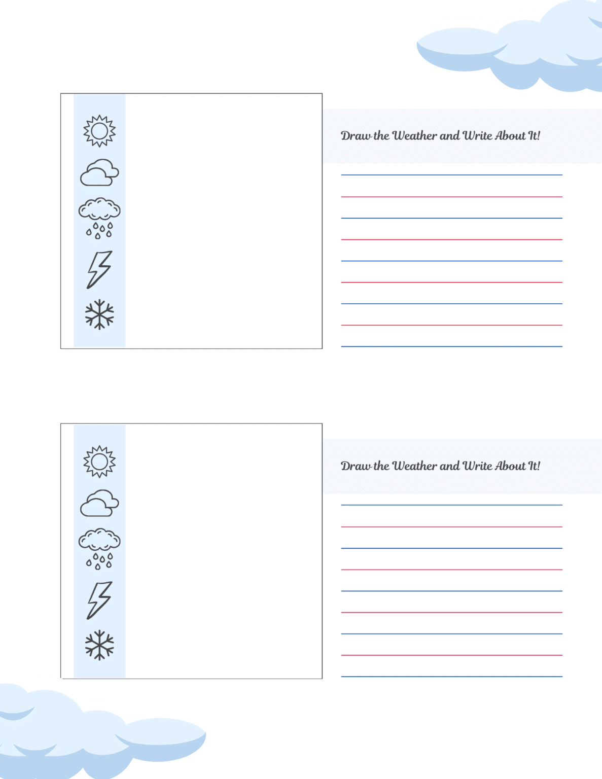 Learn about the Weather Journal Printable For Kids