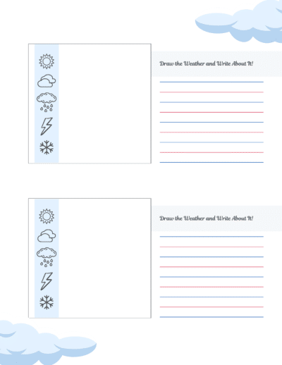 Learn about the Weather Journal Printable For Kids