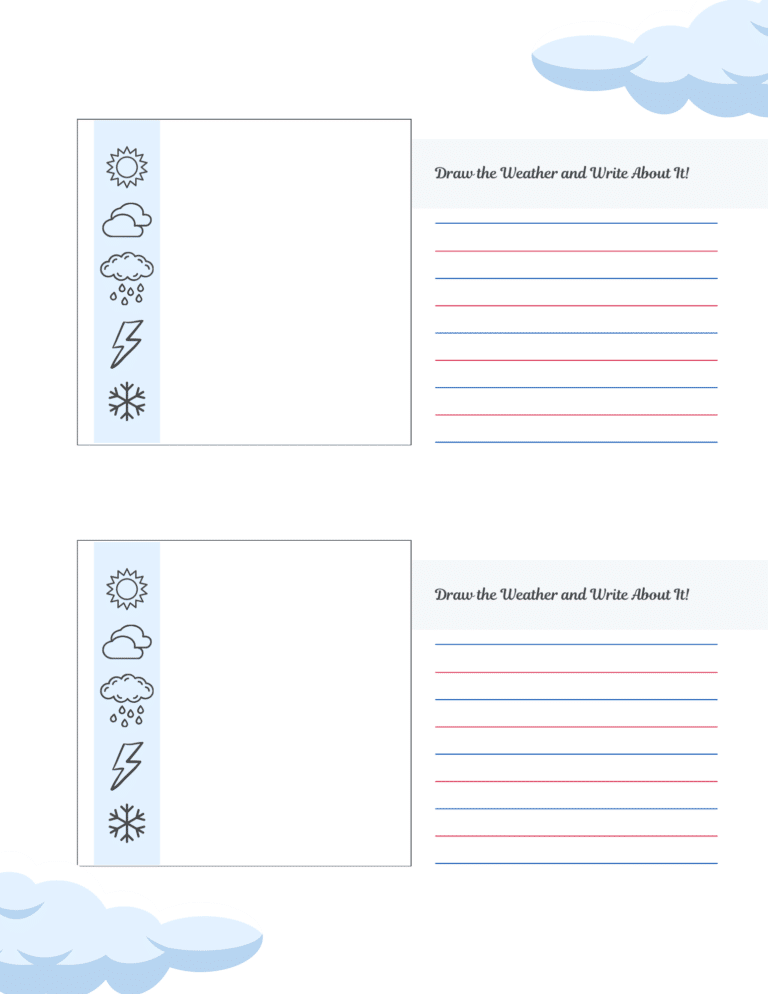 Learn about the Weather Journal Printable For Kids