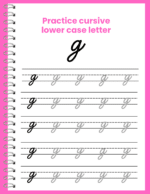 Cursive Letter G Worksheets (Free Printable Worksheets)