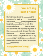 Celebrate Mother's Day with Mad Libs for Kids (Free Printable)