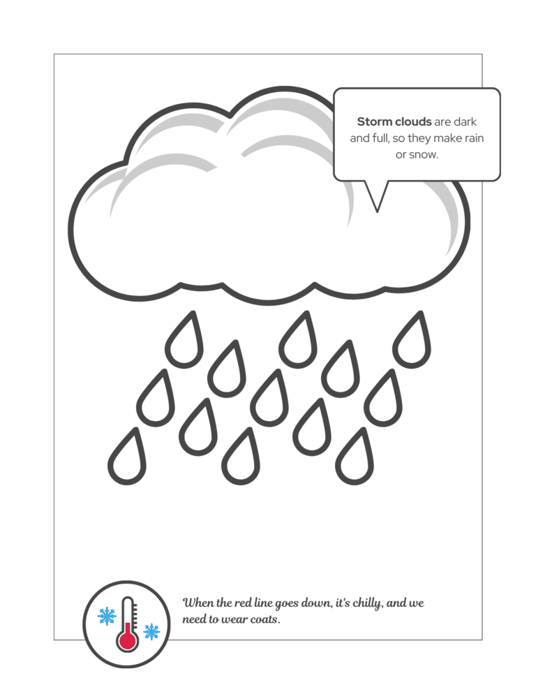 Weather Coloring Pages for Preschool (Free Printables)