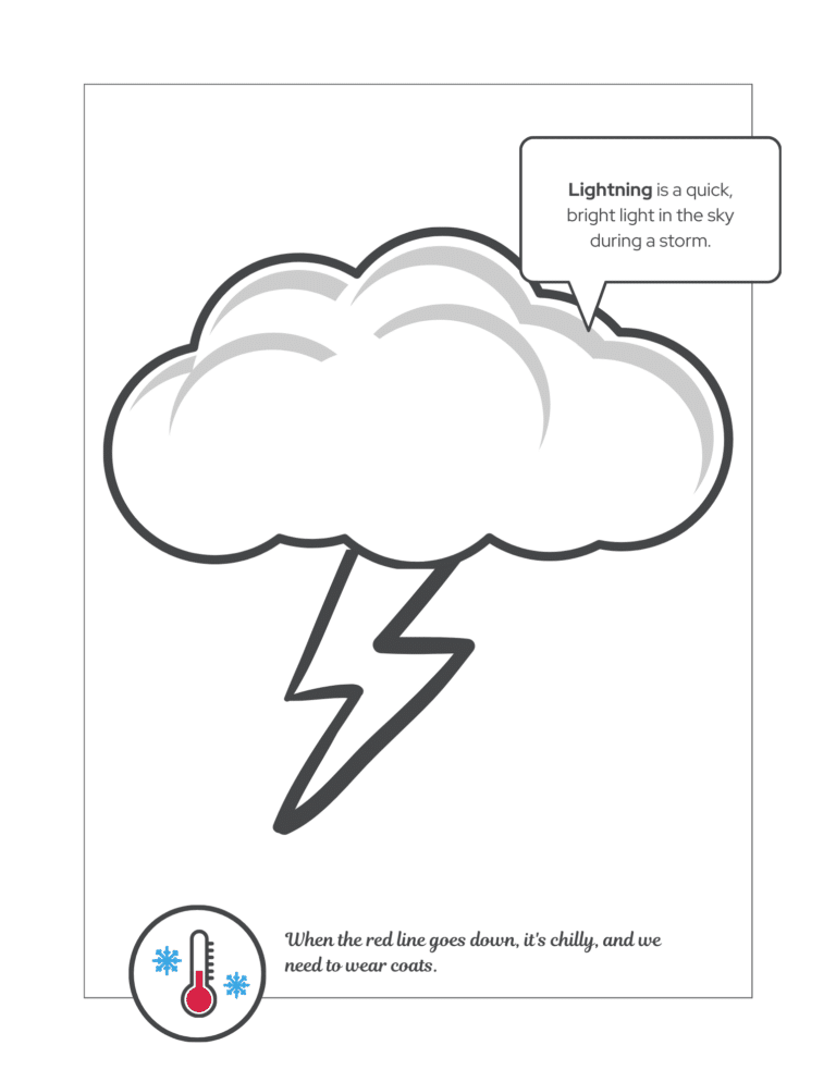 Weather Coloring Pages for Preschool (Free Printables)