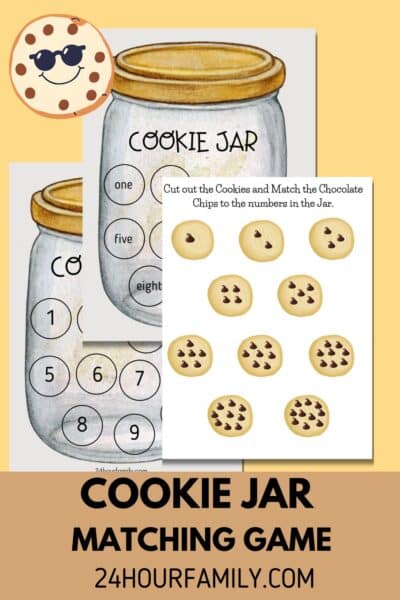 Cookie Jar Number Matching Printable Game (Free Game)