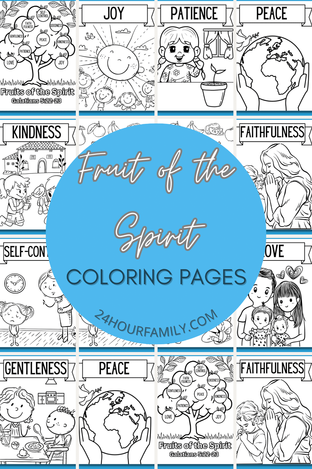 11 Fruit of The Spirit Coloring Pages (Free Printables)