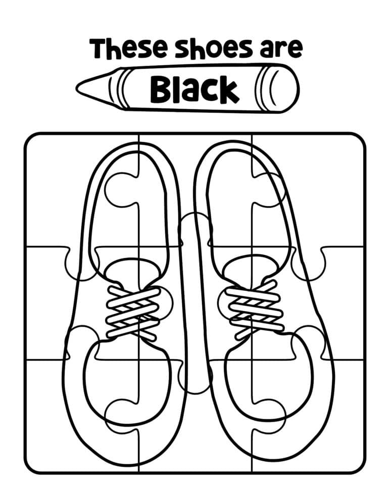 Color and Cut The Puzzles Worksheets (Free Printables)