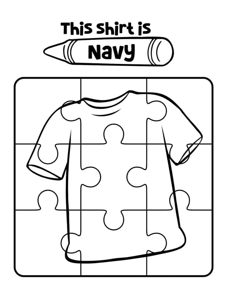 Color and Cut The Puzzles Worksheets (Free Printables)