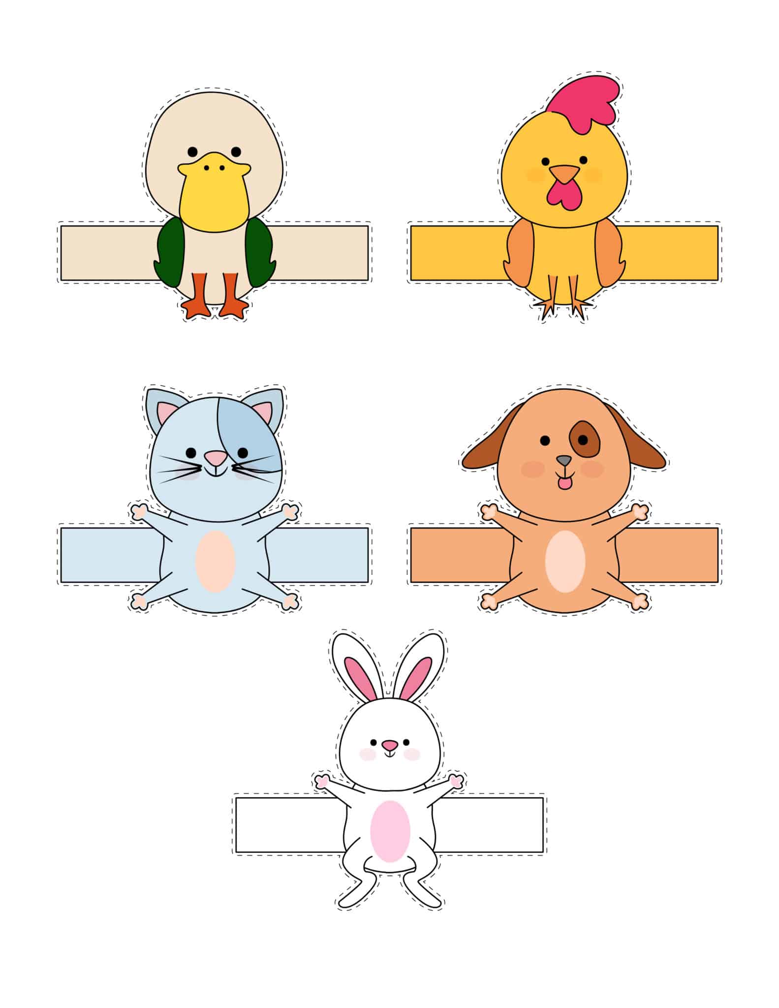 Free Farm Animals Finger Puppets Printable (20 Animals PDF ...