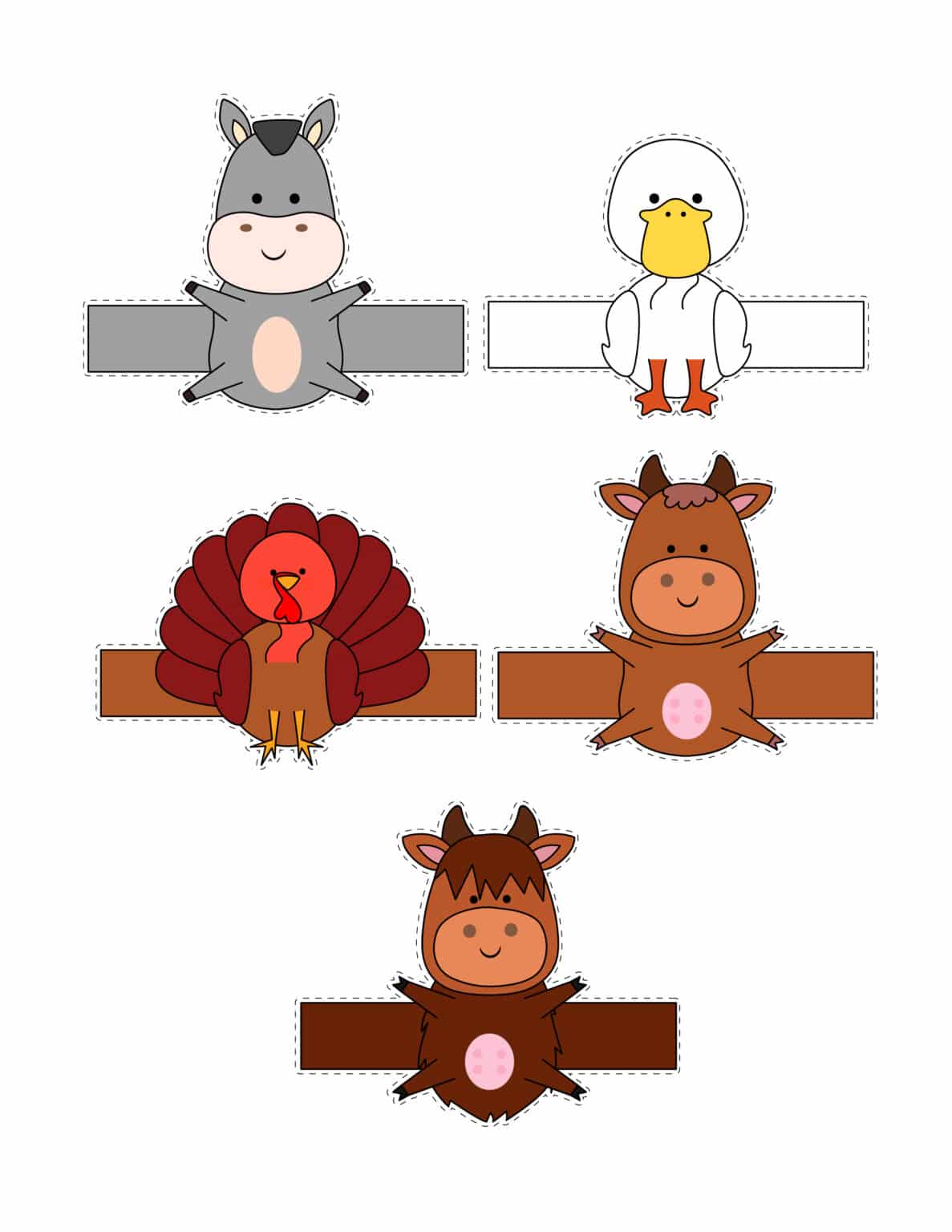 Free Farm Animals Finger Puppets Printable (20 Animals PDF ...