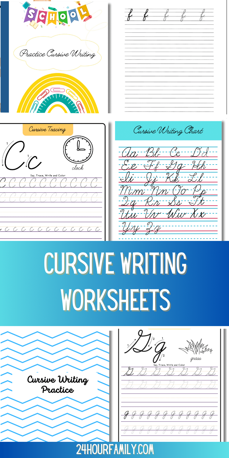 Printable Cursive Writing Worksheets For Kids