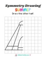 Summer Symmetry Drawing Worksheets for Kids (Free Printables)