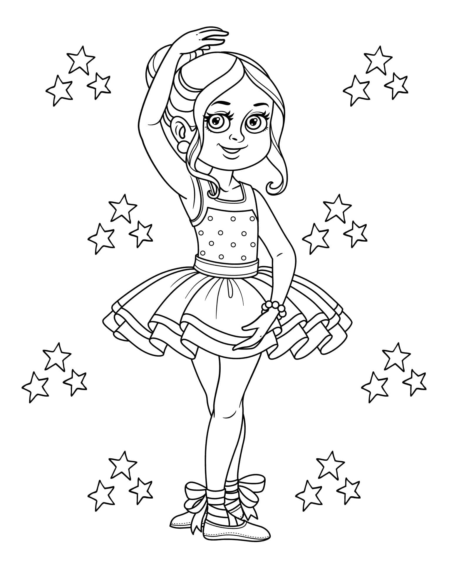 24 Simple Ballet Coloring Pages (Free To Print PDF)
