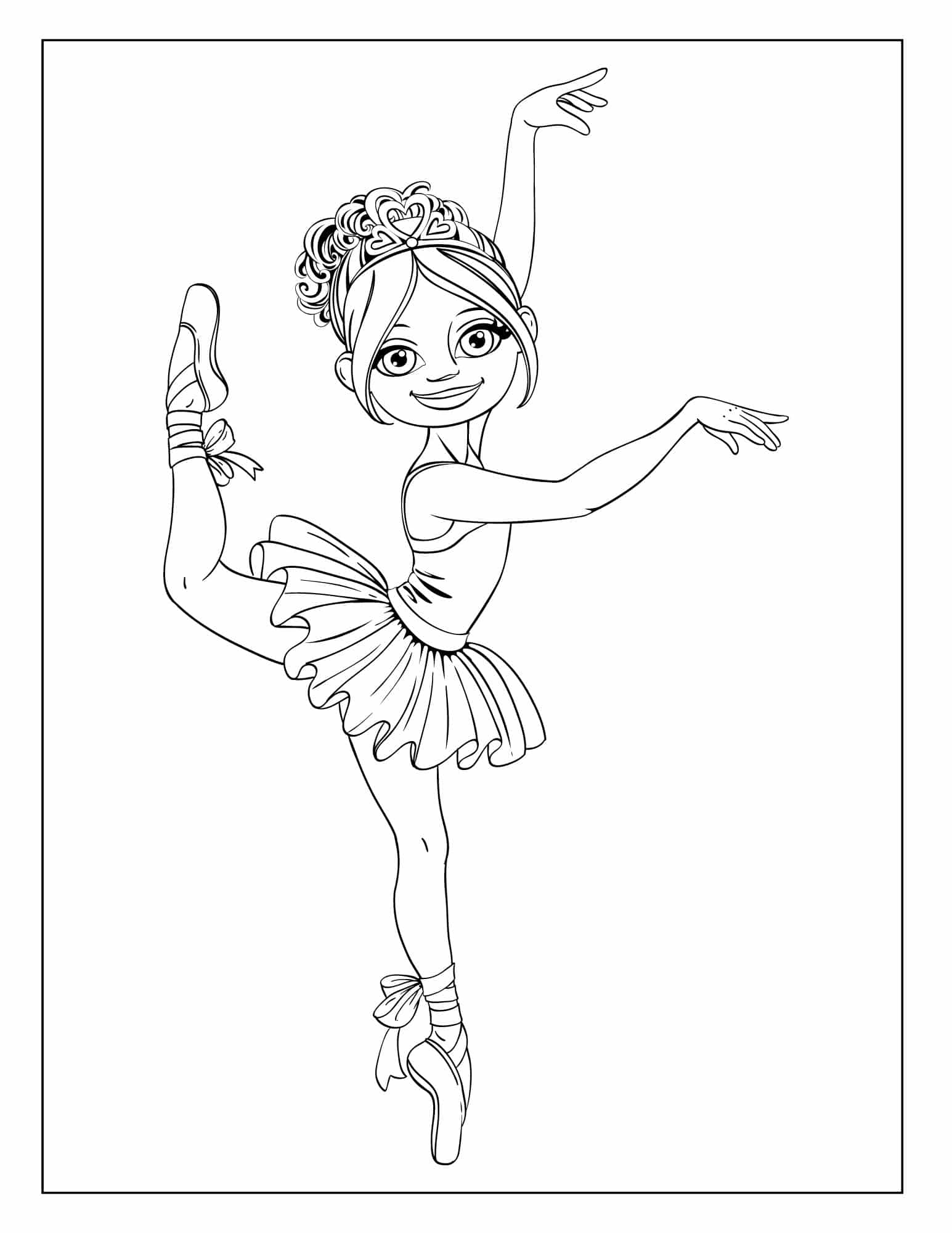 24 Simple Ballet Coloring Pages (Free To Print PDF)