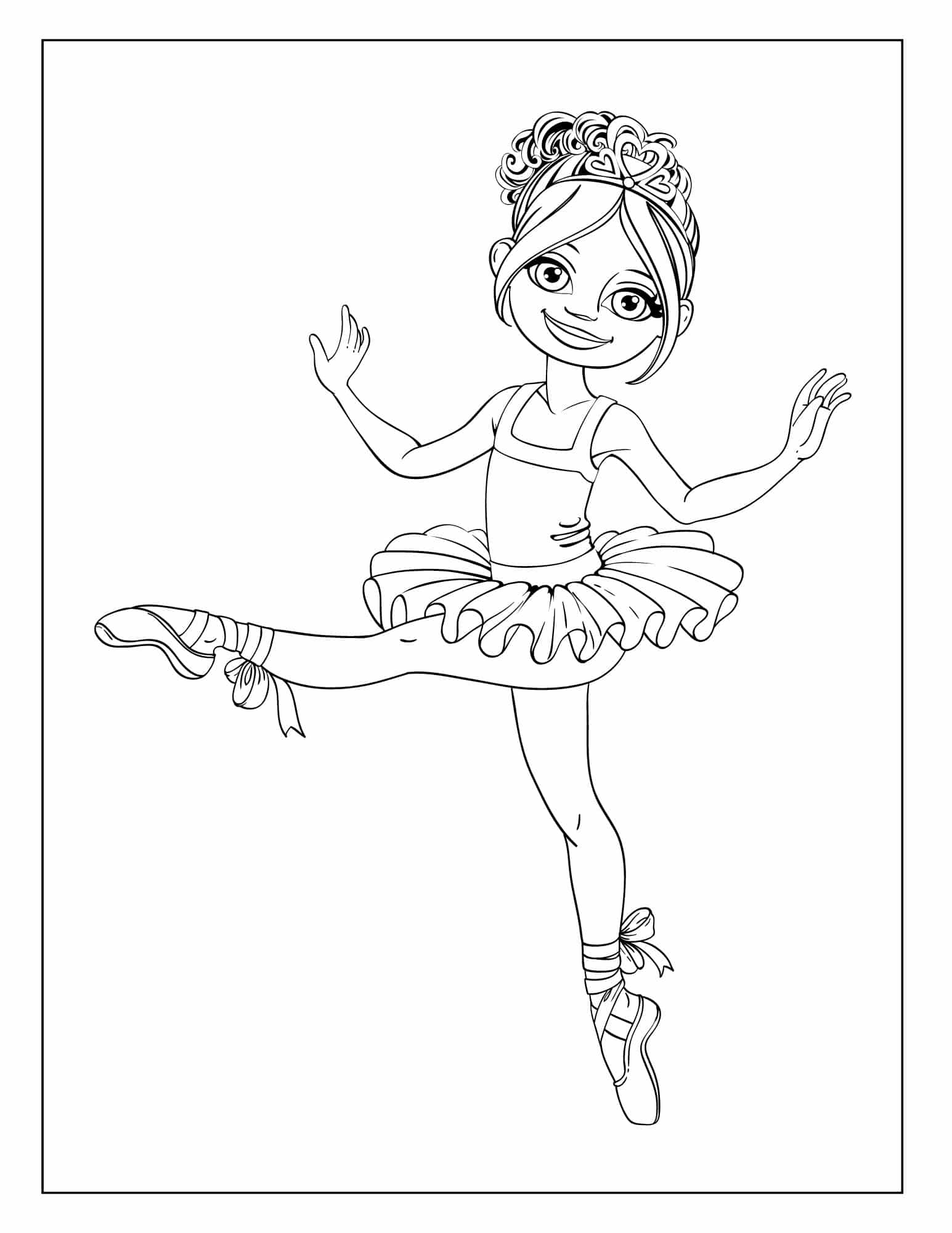 24 Simple Ballet Coloring Pages (Free To Print PDF)