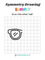 Summer Symmetry Drawing Worksheets for Kids (Free Printables)