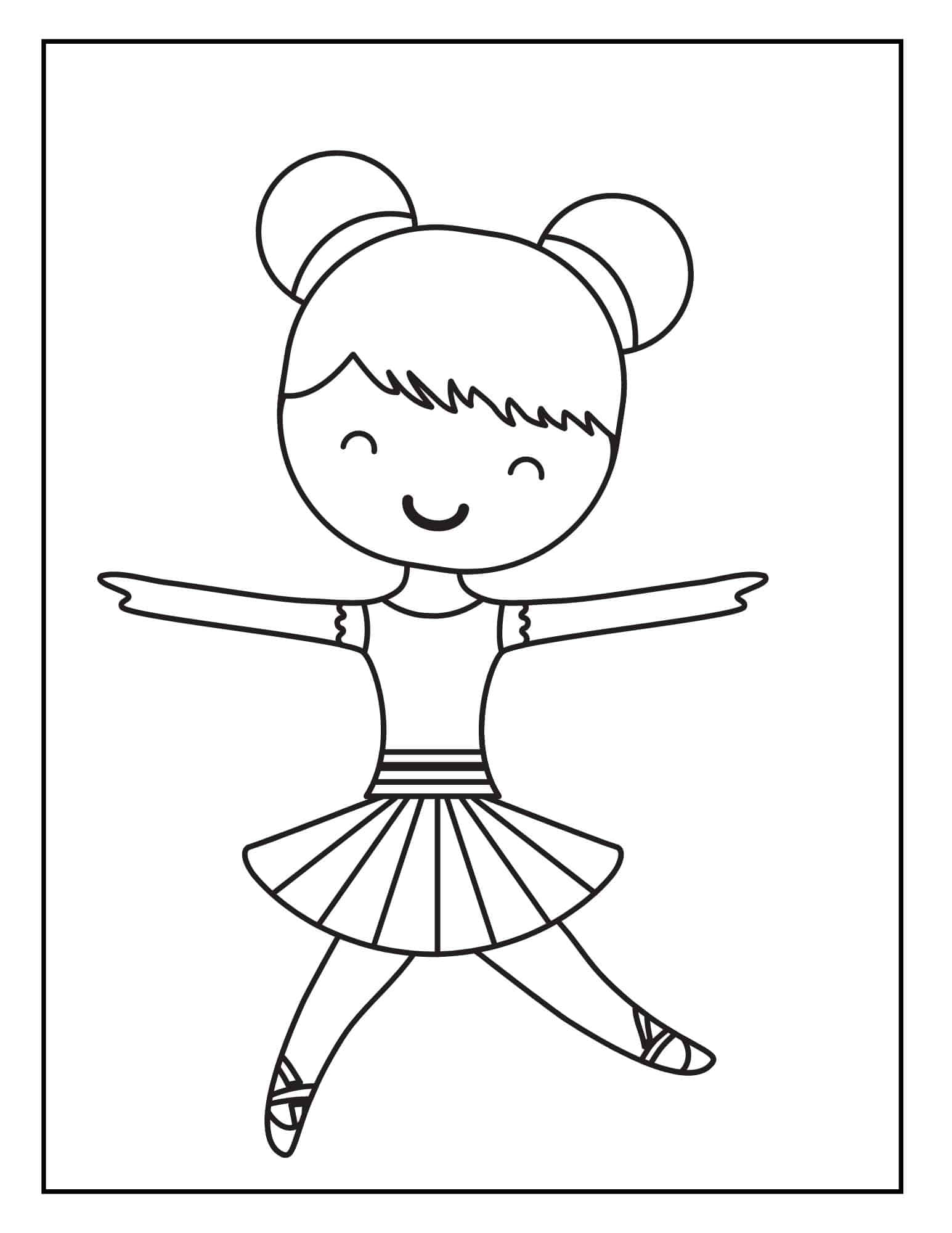 24 Simple Ballet Coloring Pages (Free To Print PDF)