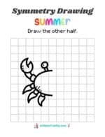 Summer Symmetry Drawing Worksheets for Kids (Free Printables)