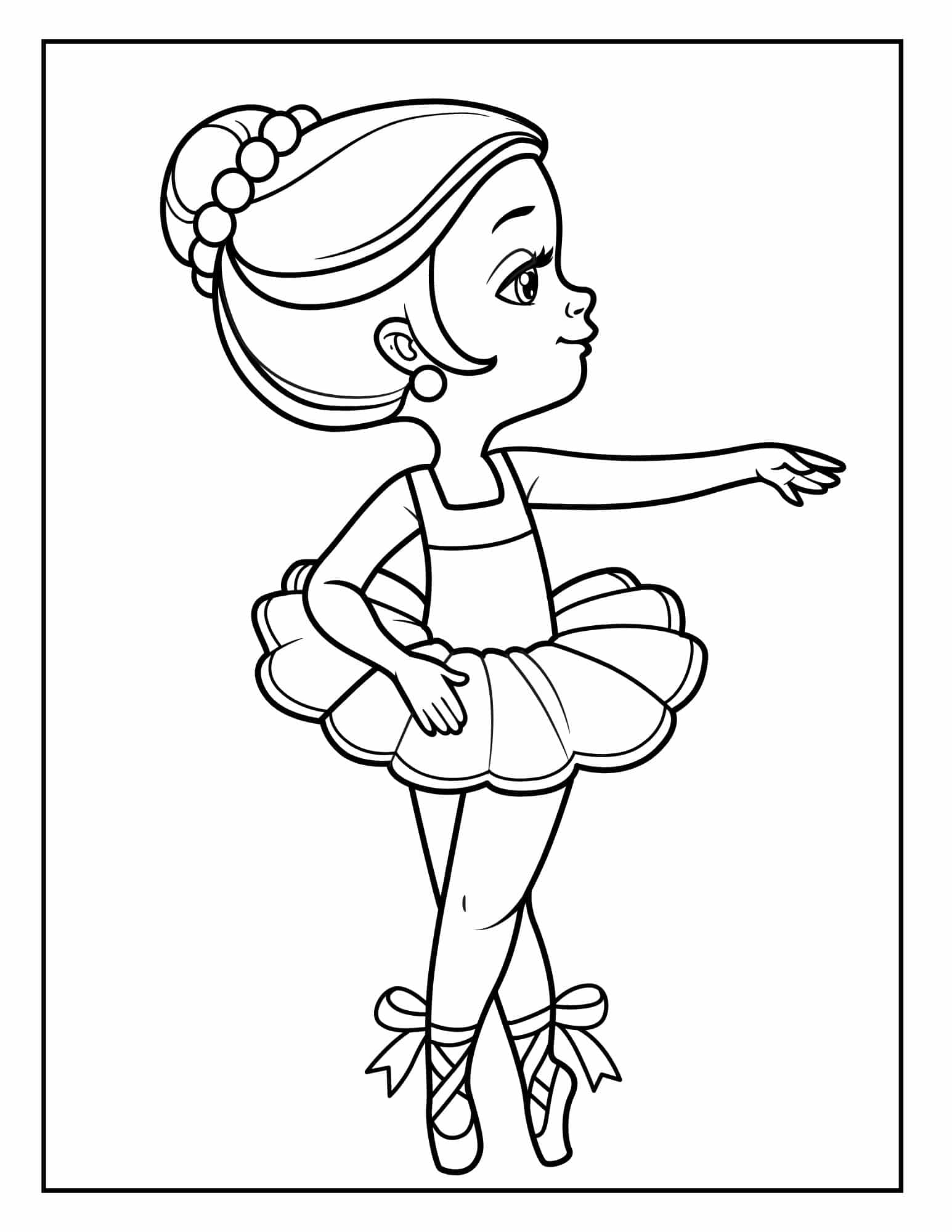 24 Simple Ballet Coloring Pages (Free To Print PDF)